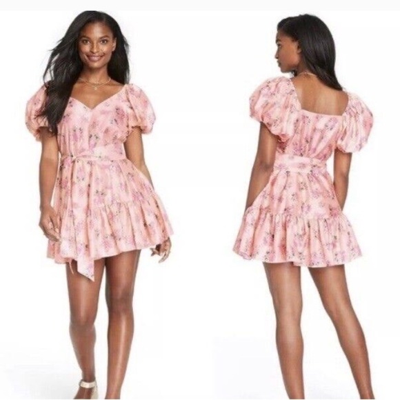 LoveShackFancy | Dresses | Loveshackfancy X Target Pink Floral Puff ...